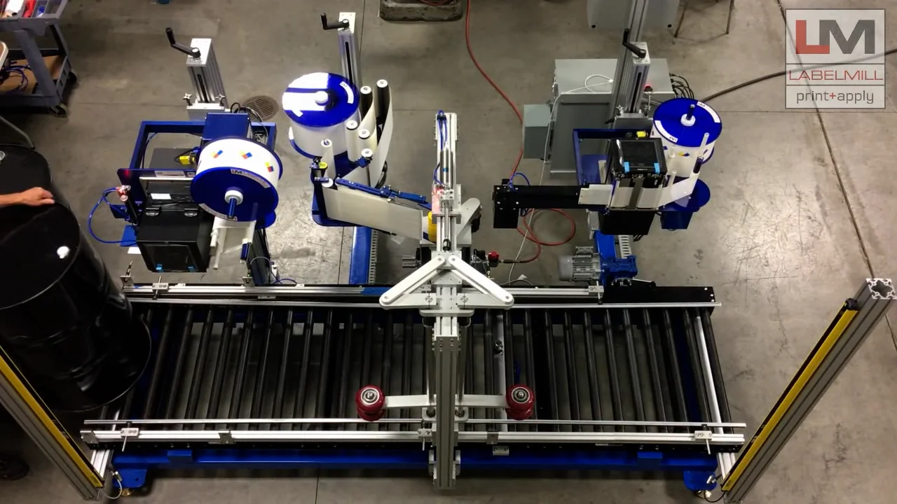 LabelMill 55 Gallon Drum Label Applicator - Full Color Print & Apply ...
