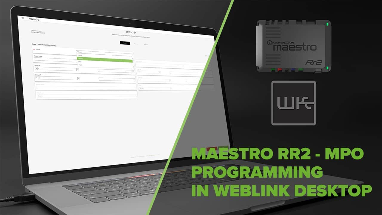 Maestro RR2 - Weblink Desktop Maestro Programmable Output Tutorial on Vimeo