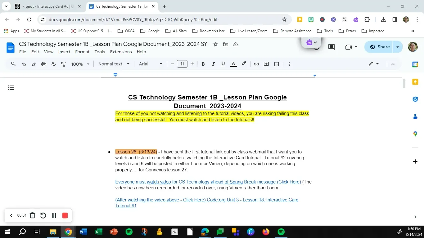 Connexus lesson 27 for Code.org Unit 3 - Lesson 18 Interactive Card ...
