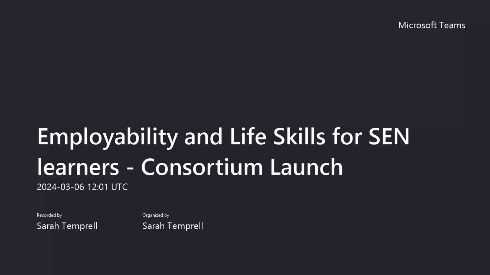 Employability and Life Skills for SEN learners - Consortium Launch
