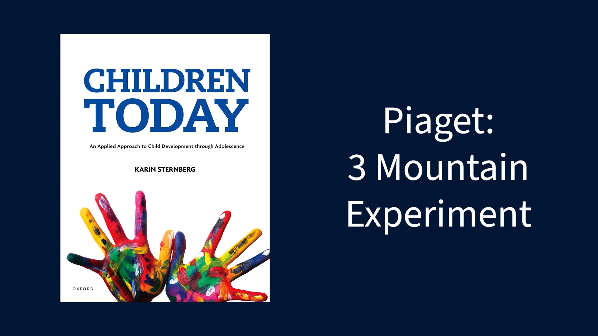 Children Today Video: Piaget: 3 Mountain Experiment
