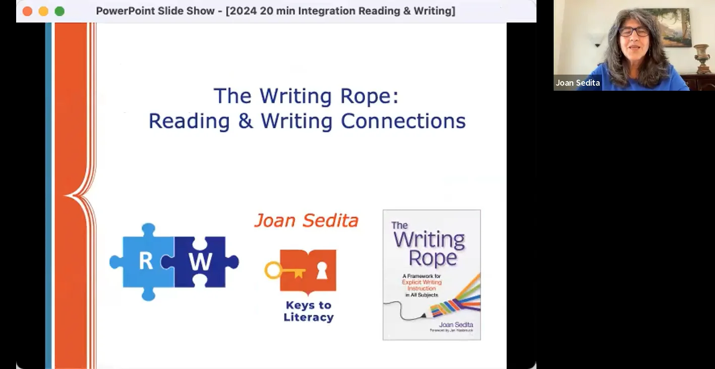 Webinar: The Writing Rope - Reading & Writing Connections