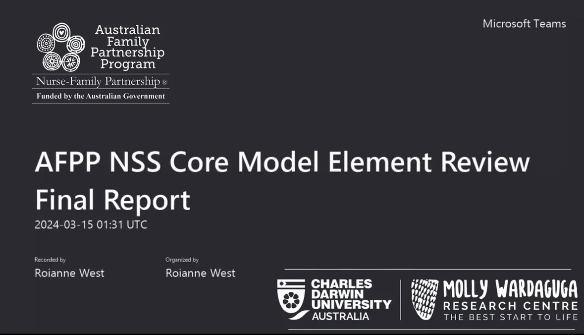 AFPP NSS Core Model Element Review Final Report on Vimeo