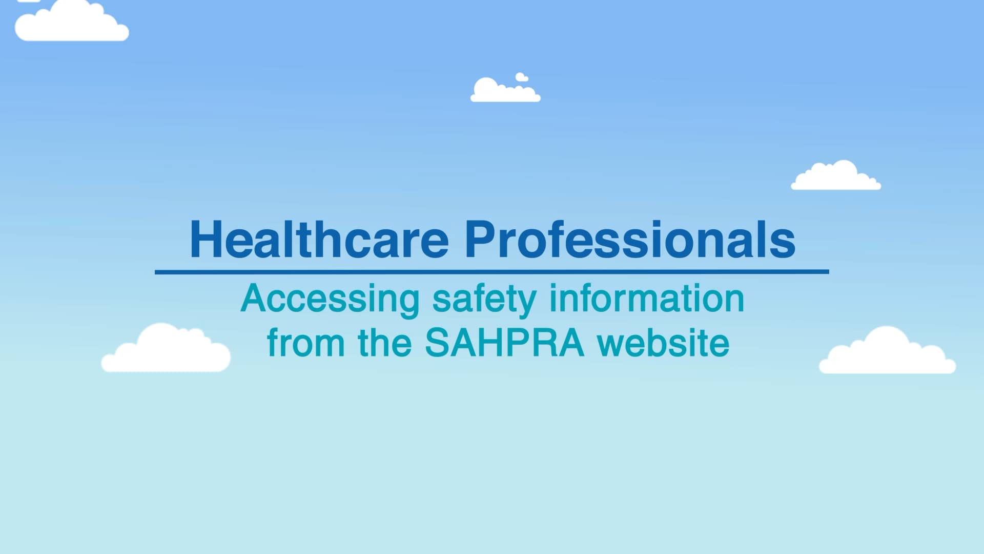 SAHPRA - HCP Accessing Safety Info English on Vimeo