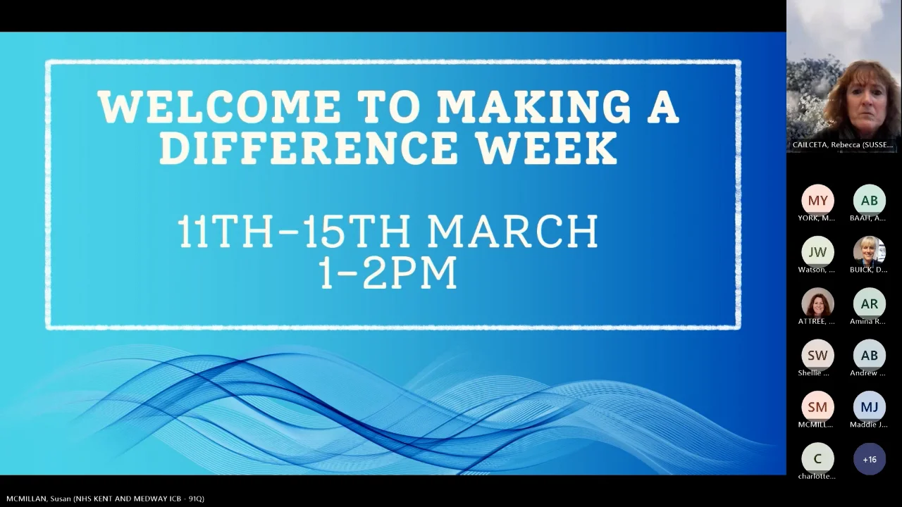 Making a Difference Week- Friday 15th March on Vimeo