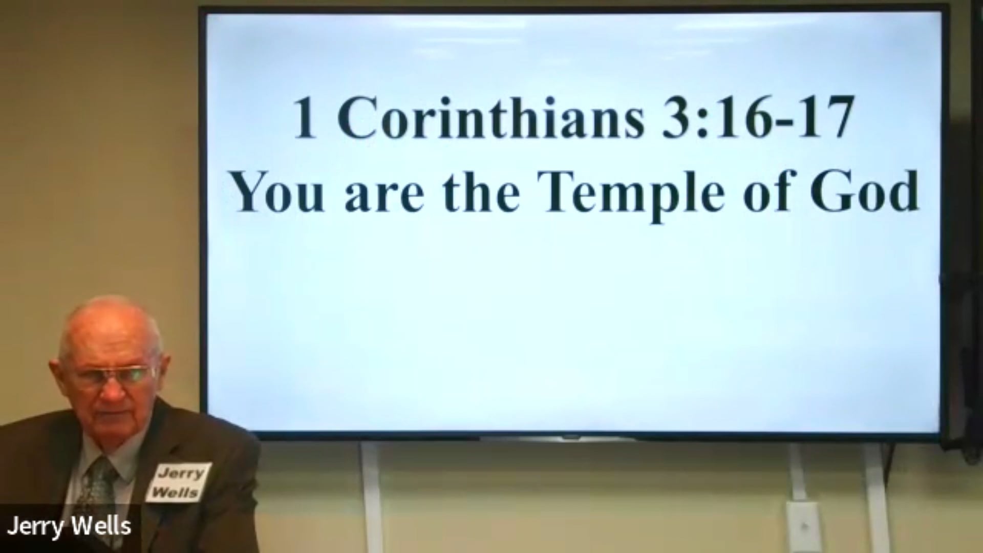 1 Corinthians 3:16-17 You are the Temple of God