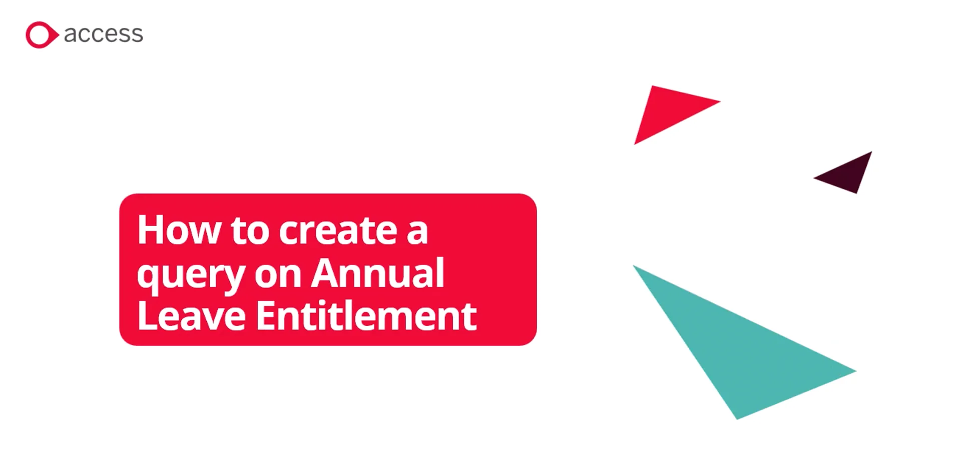 How to create a query on annual leave entitlement