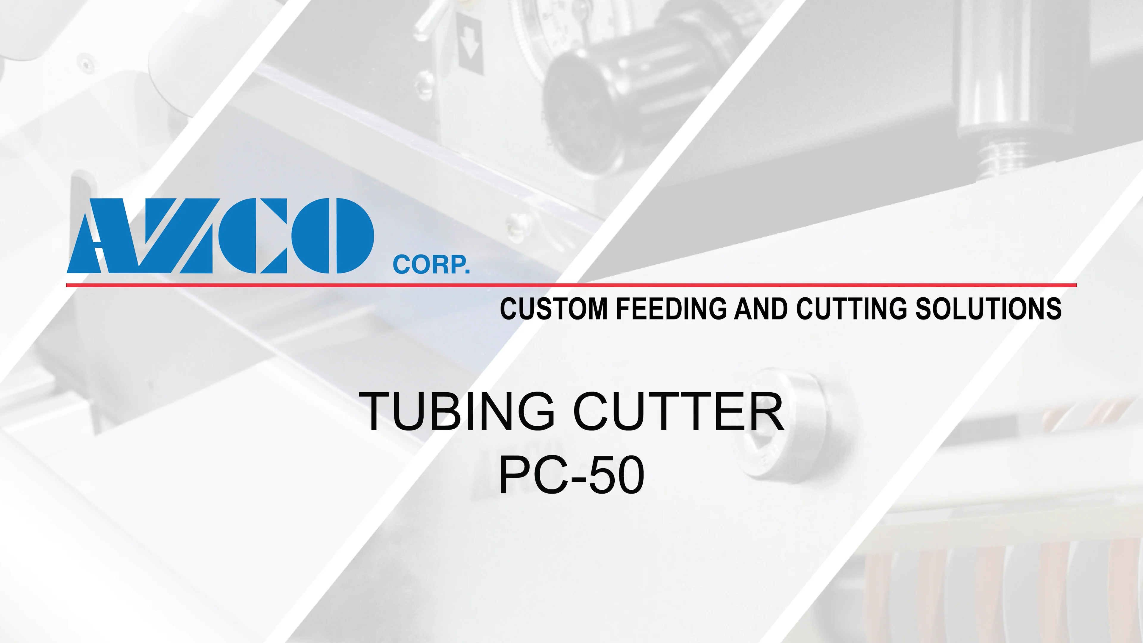 AZCO's Tubing Cutter PC-50 is an Automatic Benchtop Unit that Precisely ...