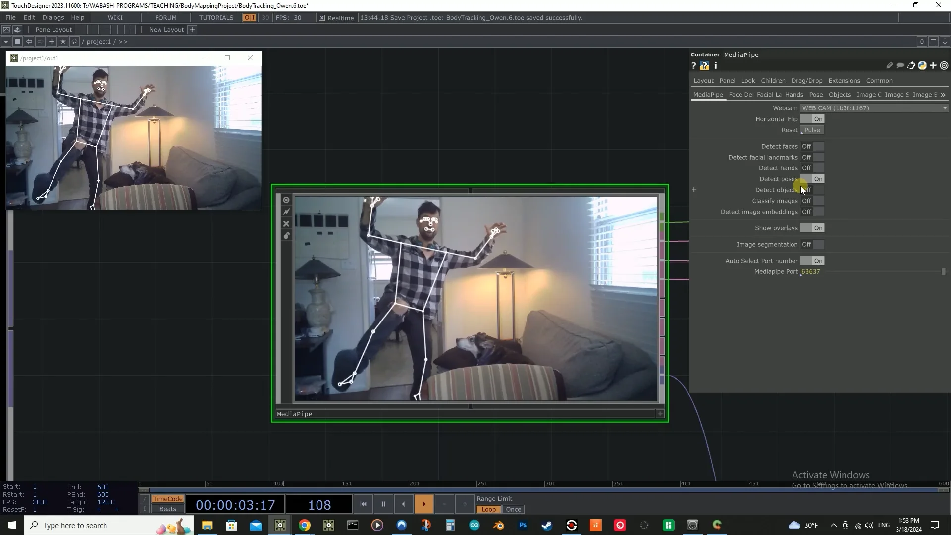 TouchDesigner - Body Tracking 03 - Body Pose on Vimeo