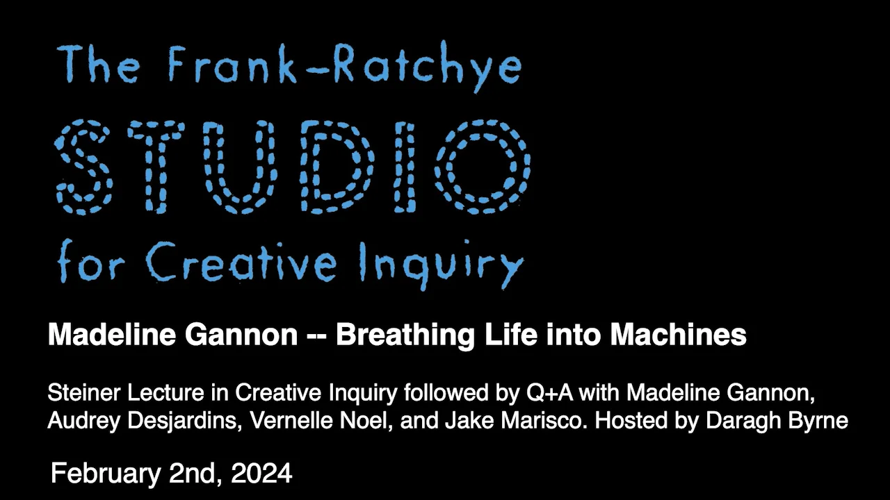Madeline Gannon -- Breathing Life Into Machines. 2/2/2024 on Vimeo