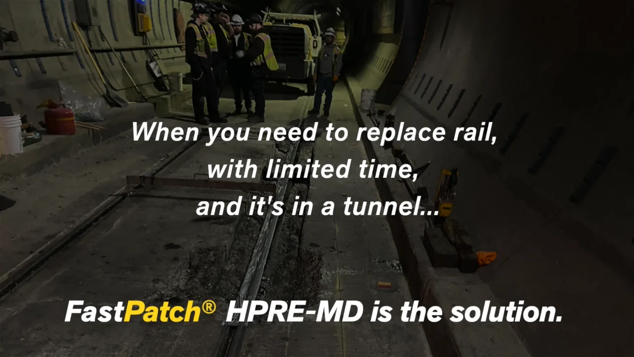 FastPatch® HPRE-MD Tunnel Rail Repair on Vimeo