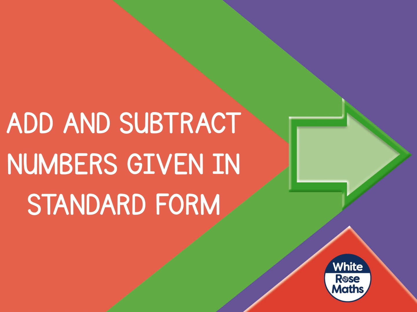 Spr7.1.13 - Add and subtract numbers given in standard form (H)
