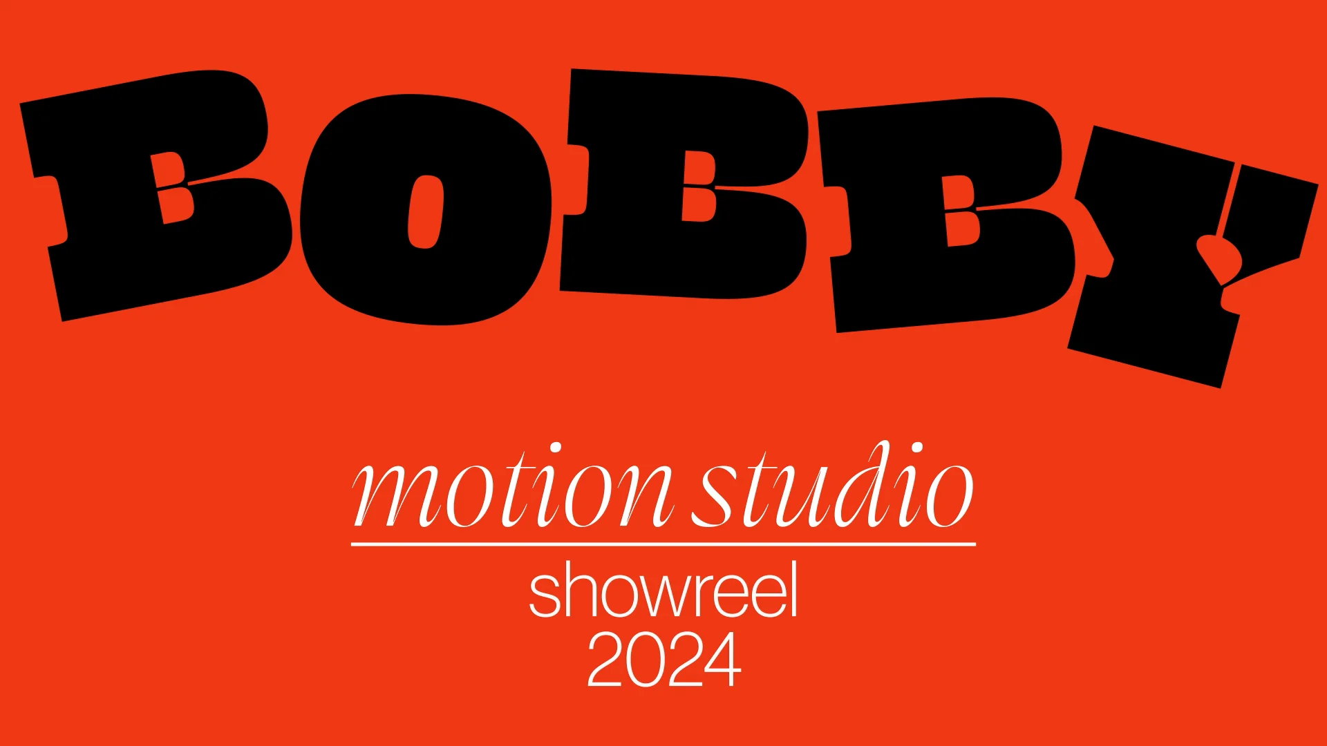 BOBBY Studio Showreel 2024 on Vimeo