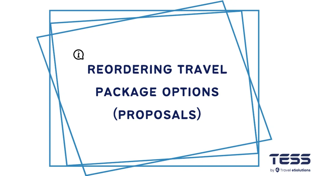How to Reorder Travel Package Options
