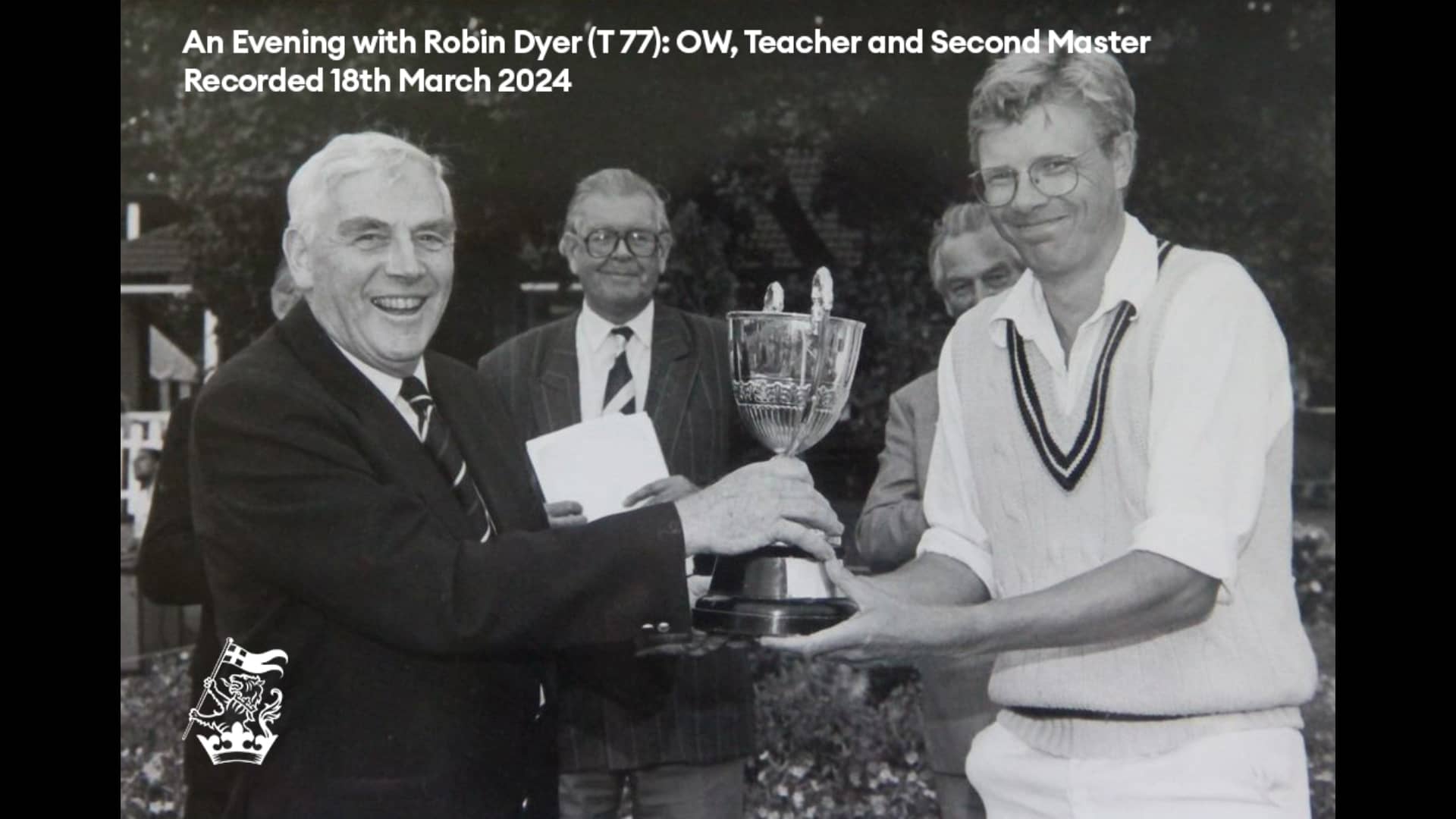 An Evening with Robin Dyer (T 77) OW, Teacher and Second Master on Vimeo