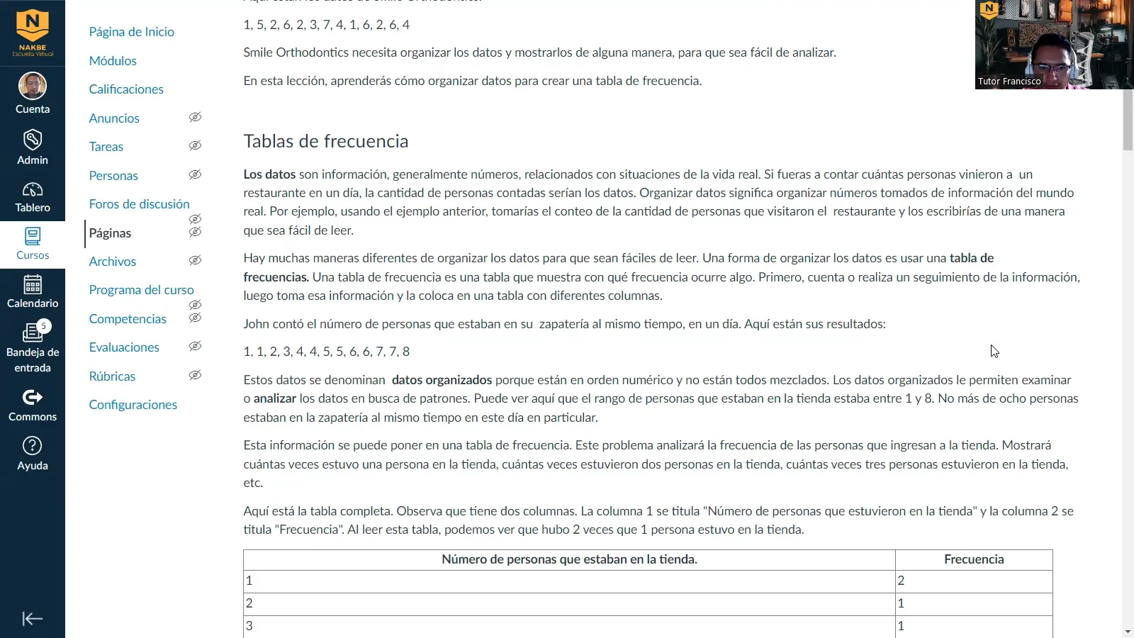 video grabación tutoría semana 10, áreas numéricas y humanísticas; 6PC ...