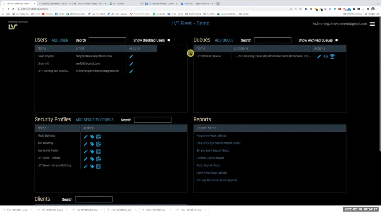 Command Center Admin Sec Profiles, Locations, Queues