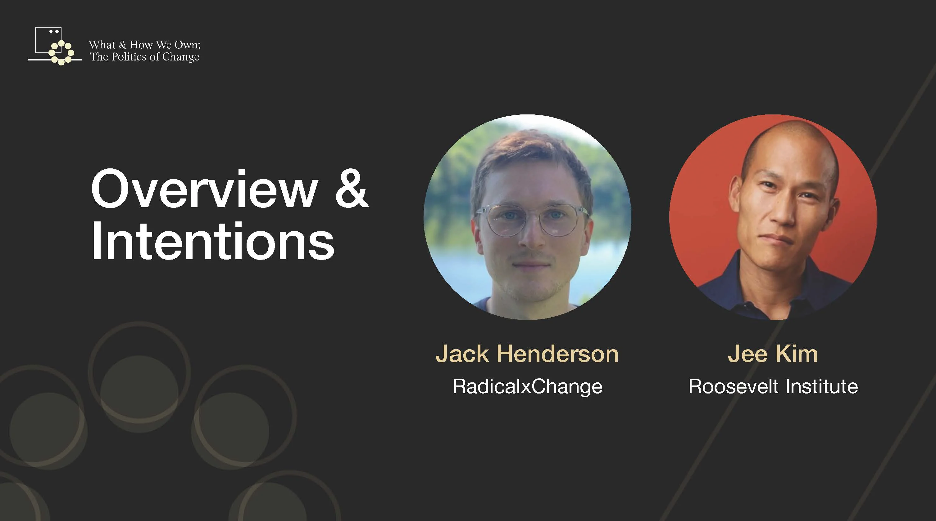 Overview & Intentions | Jack Henderson & Jee Kim on Vimeo