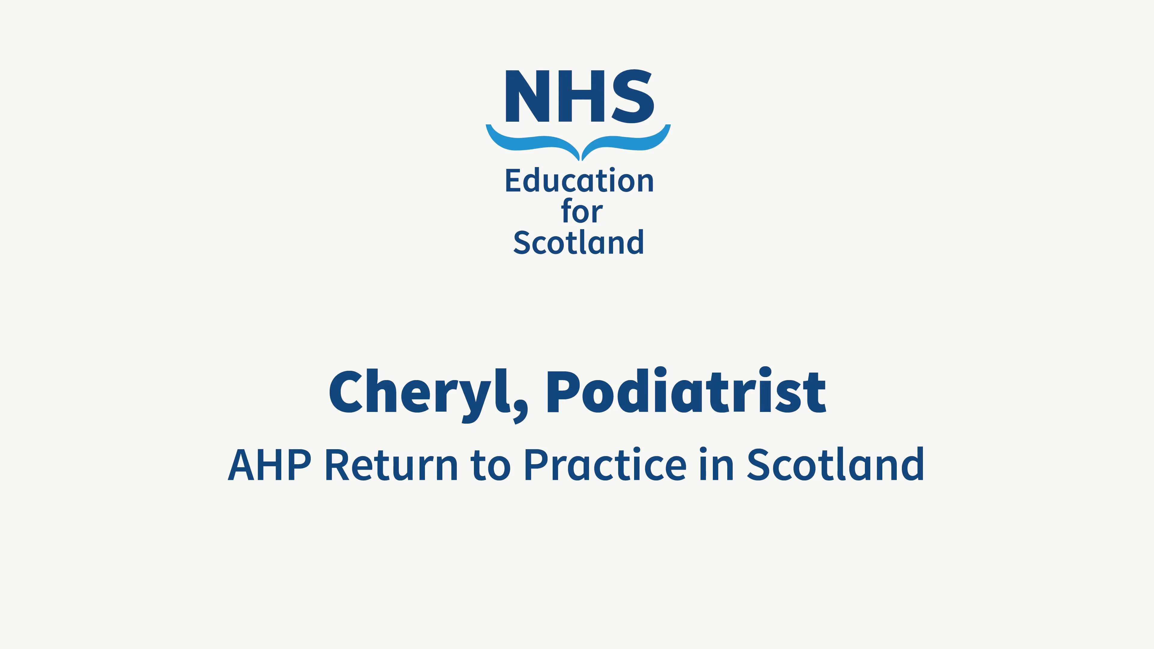 AHP Return to Practice in Scotland - Cheryl on Vimeo