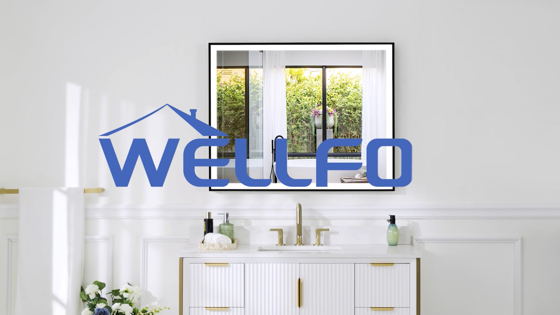 Framed LED Mirror, Dimmer, Defogger, Color Temperature, 60"x28 ...