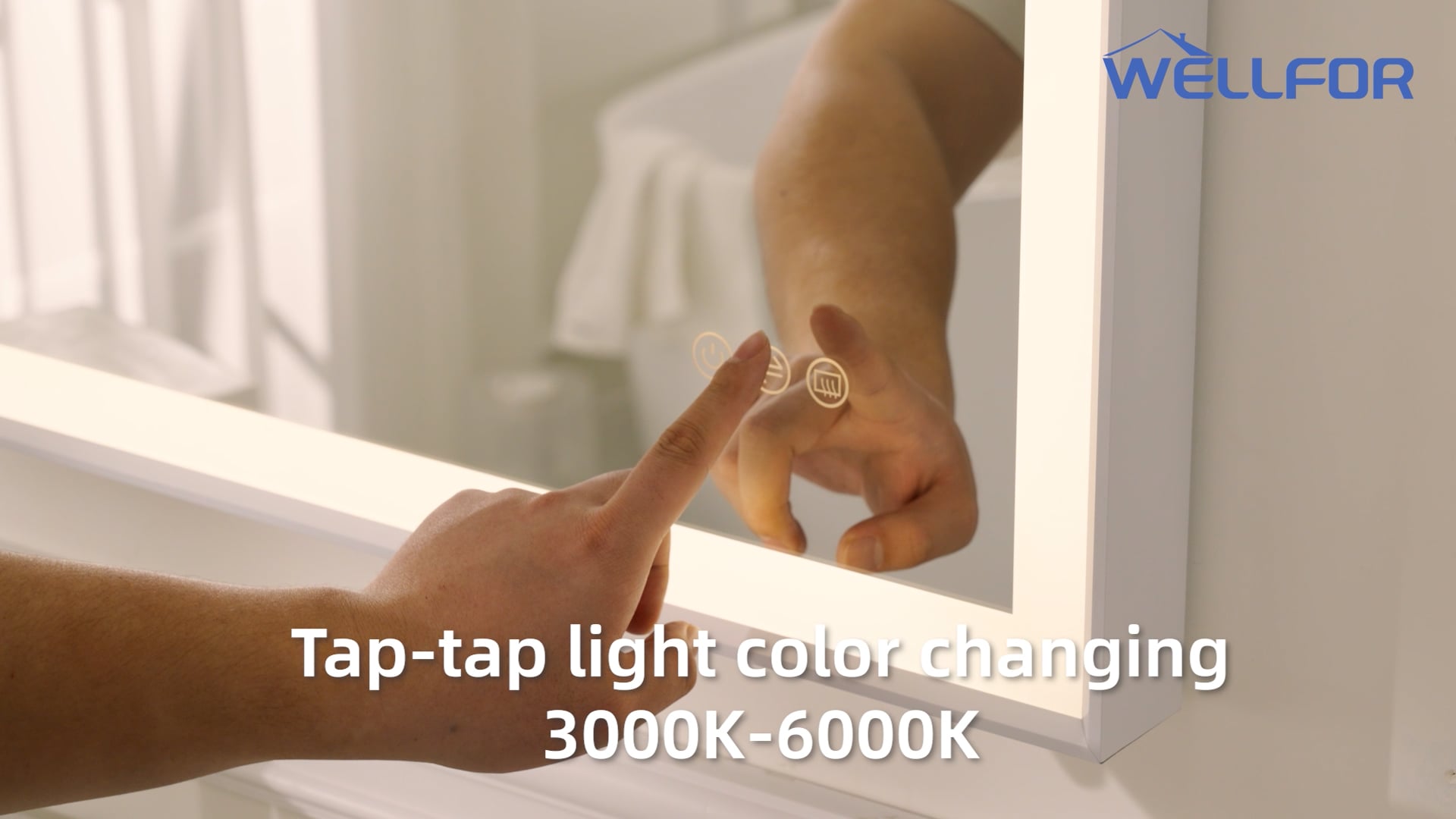 Framed LED Mirror, Dimmer, Defogger, Color Temperature, 60"x28 ...