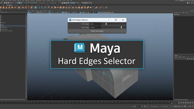 Hard Edges Selector - Script for Maya