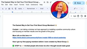 Two Simple Ways to Get Your First Skool Group Members! 👇🏼⁣ · Skool ...