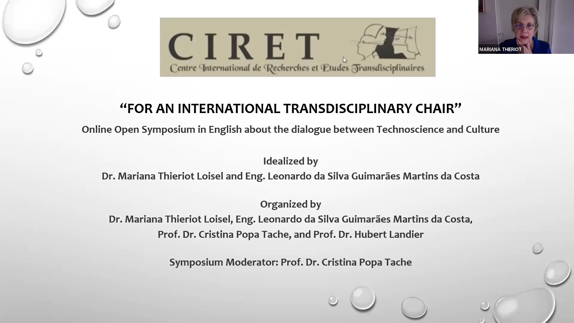 SYMPOSIUM FOR AN INTERNATIONAL TD CHAIR : 22 MARS 2024 on Vimeo