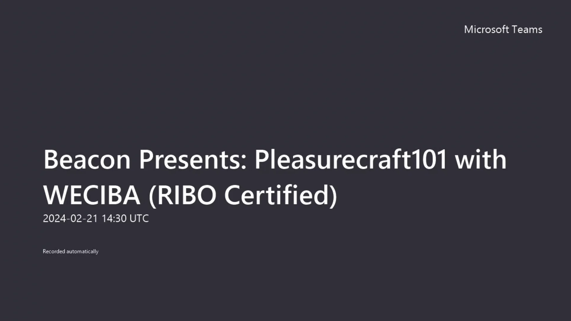 Beacon Presents Pleasurecraft 101 on Vimeo