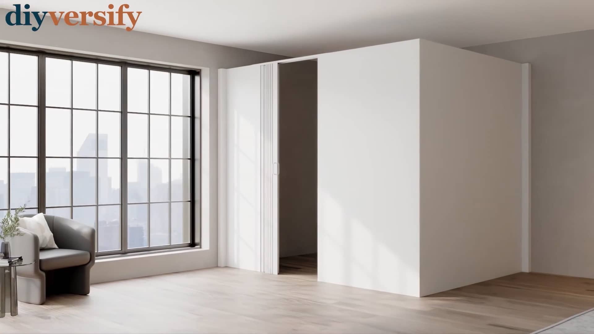 Freestanding L-Shaped Partition Wall with Door - Assembly Guide on Vimeo