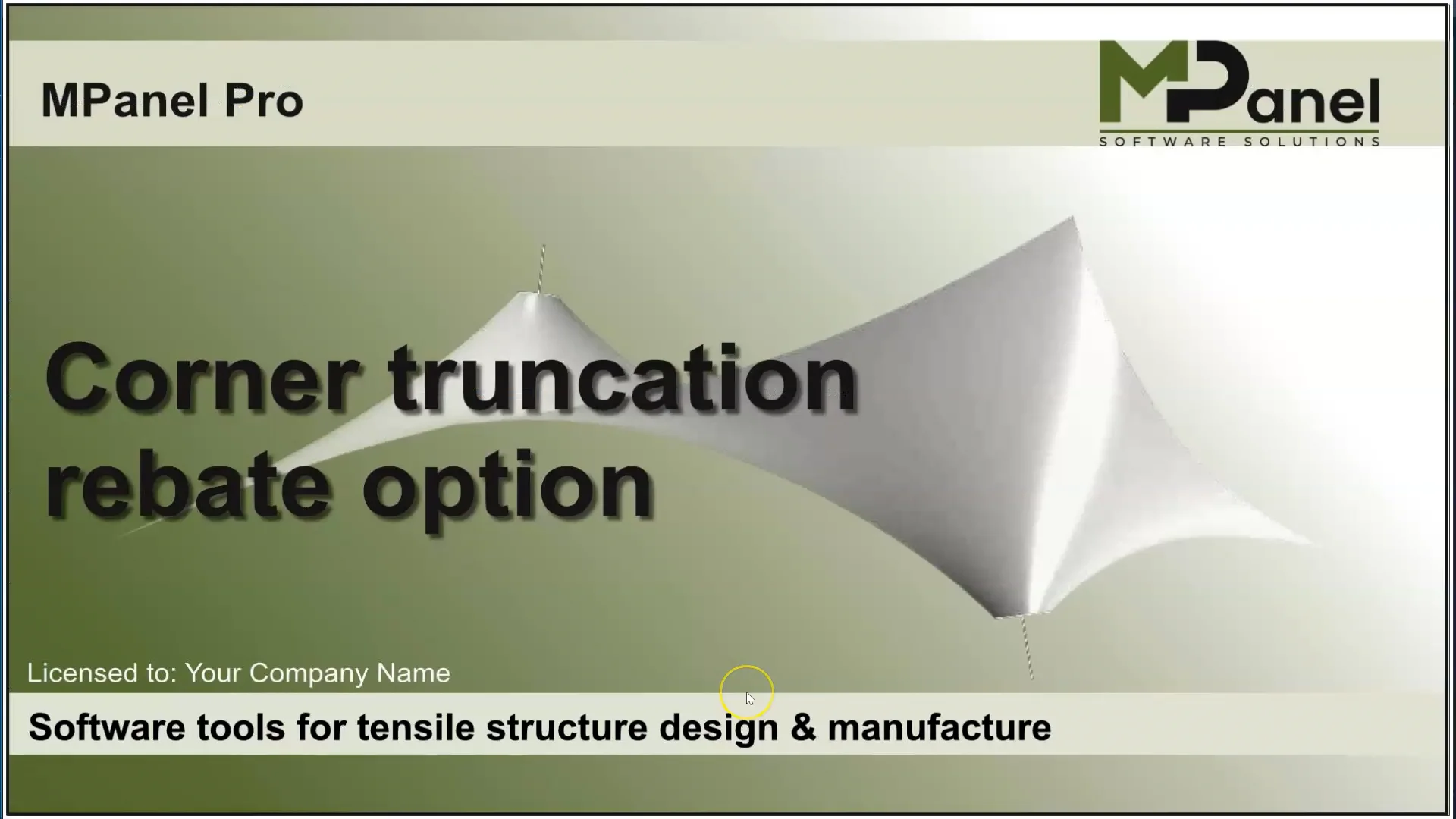 Corner truncation - Rebate MPanel Pro