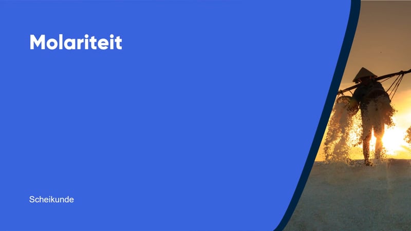 Molariteit | Scheikunde | Uitleg & Video's Molariteit | Scheikunde | Uitleg & Video's