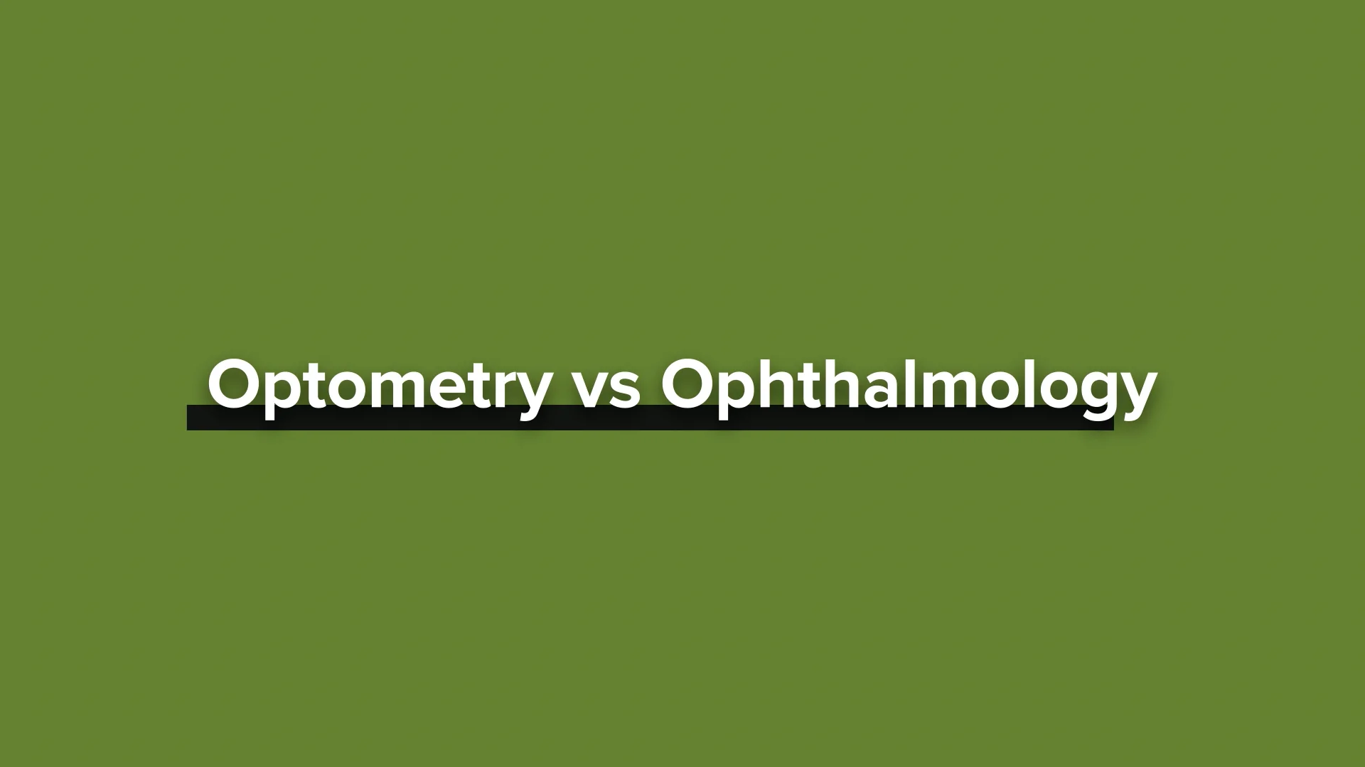 GCS - Optometry vs. Ophthalmology on Vimeo