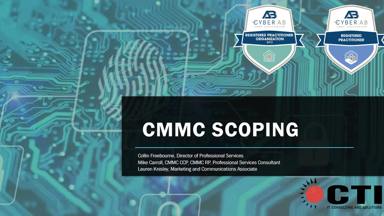 CMMC - Scoping Webinar 3.26.24 on Vimeo