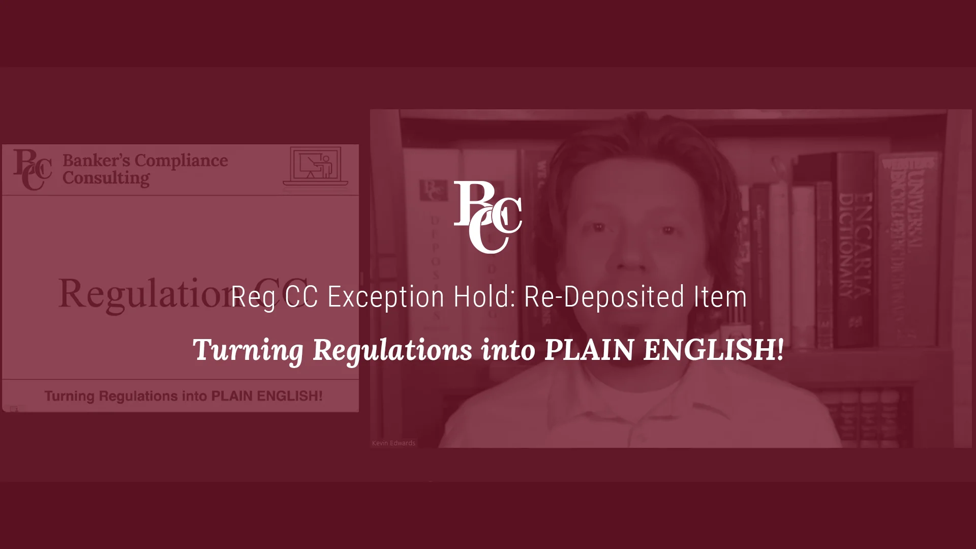 Reg CC Exception Hold: Re-Deposited Item on Vimeo