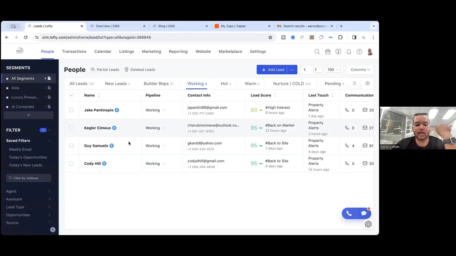 Lofty CRM Training and Overview | Aaron Lathan |TUESDAY, MARCH 26th08 on Vimeo