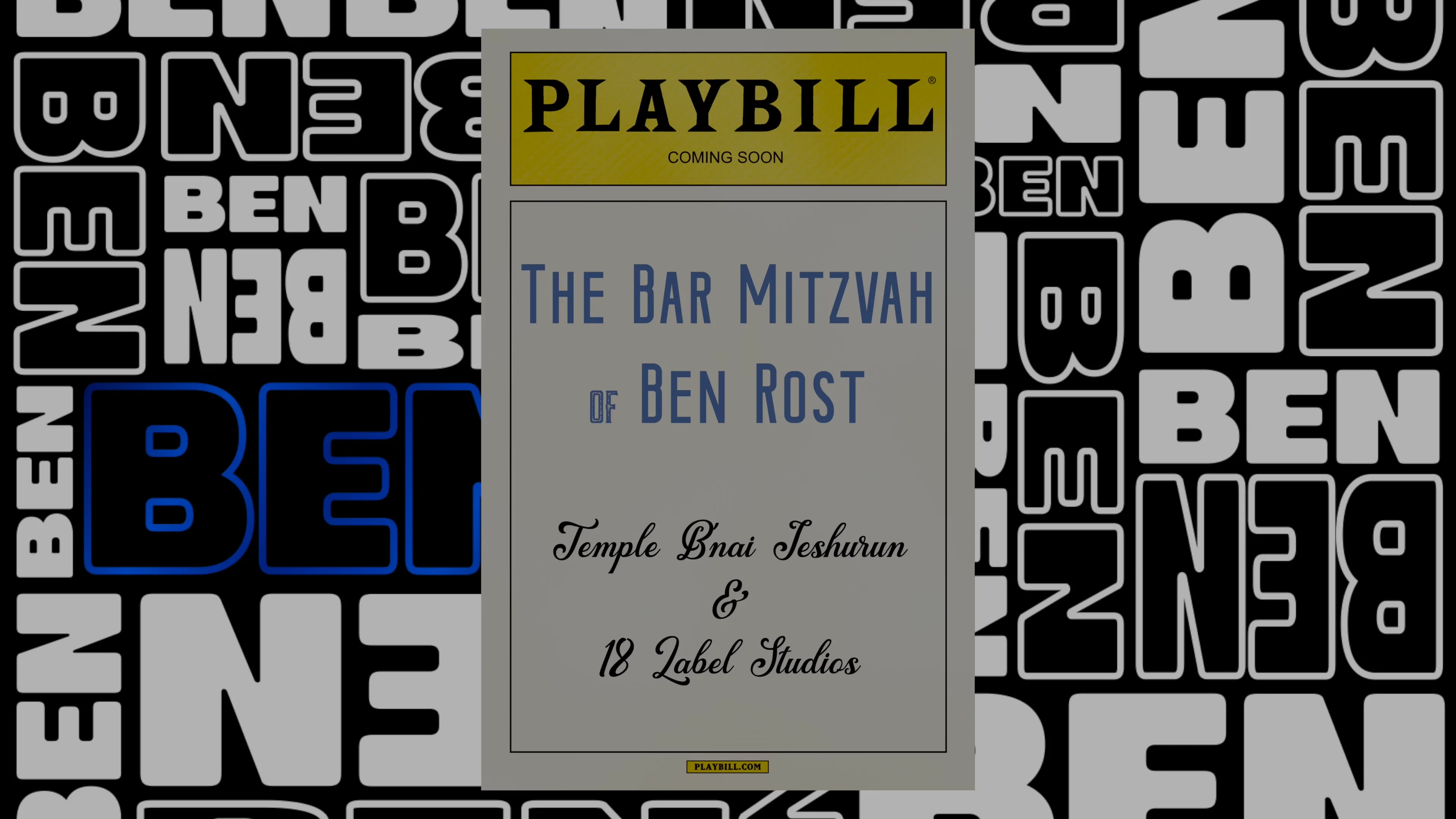 The Bar Mitzvah of Ben Rost on Vimeo