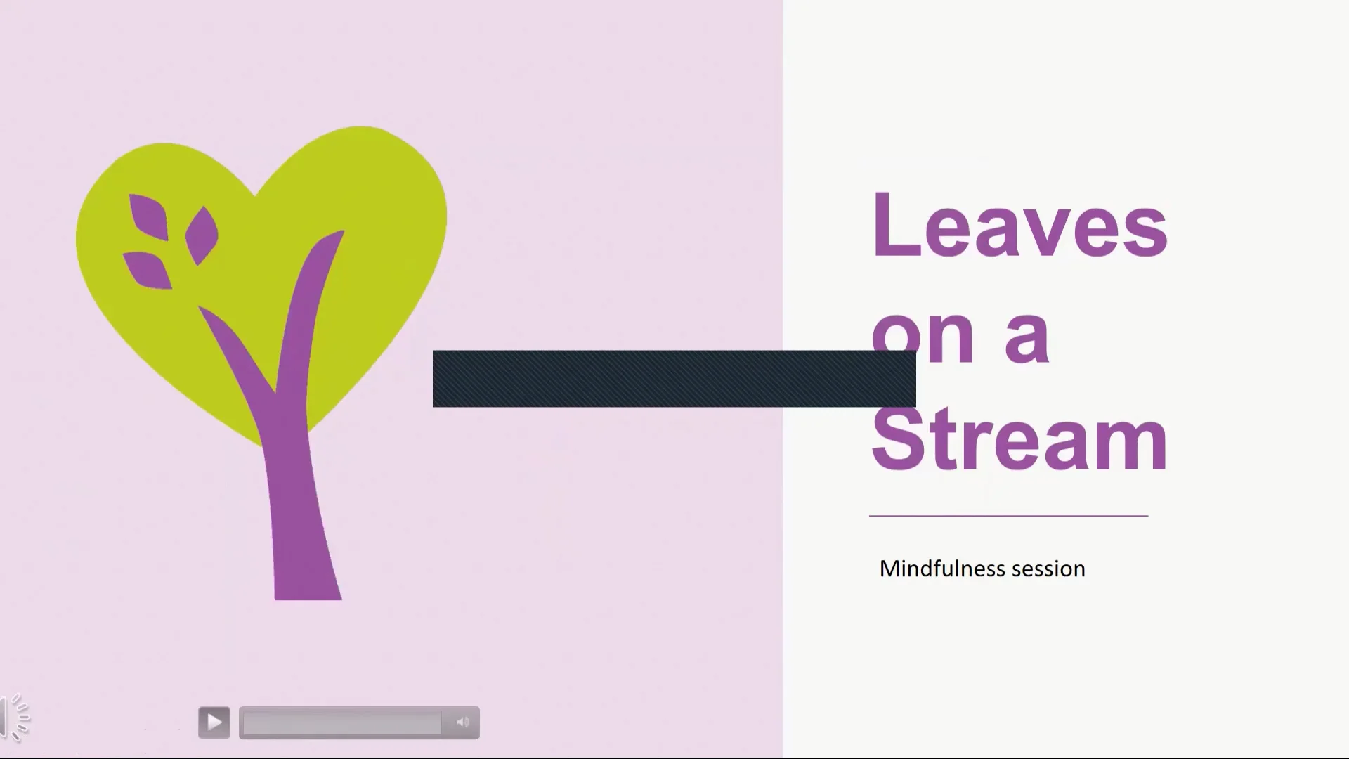 Mindfulness - Leaves on a Stream