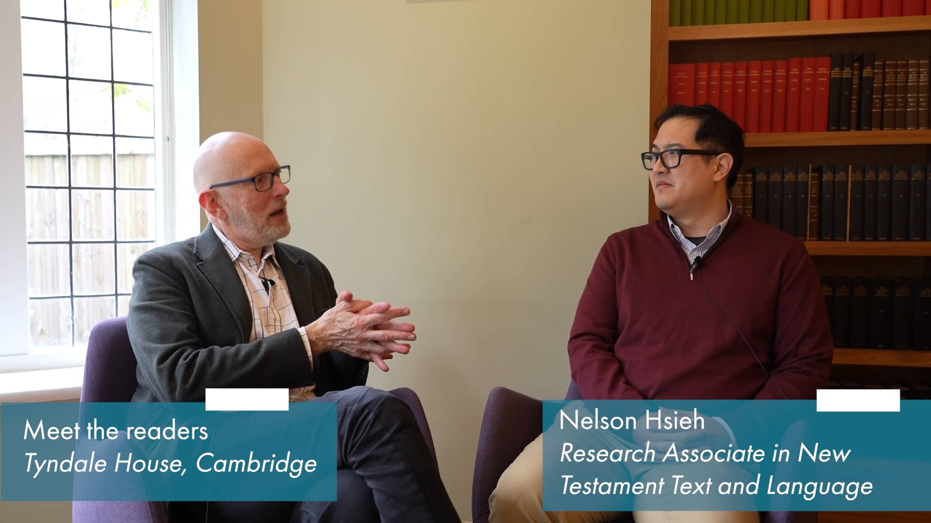 Meet the reader: Nelson Hsieh, Research Associate at Tyndale House on Vimeo
