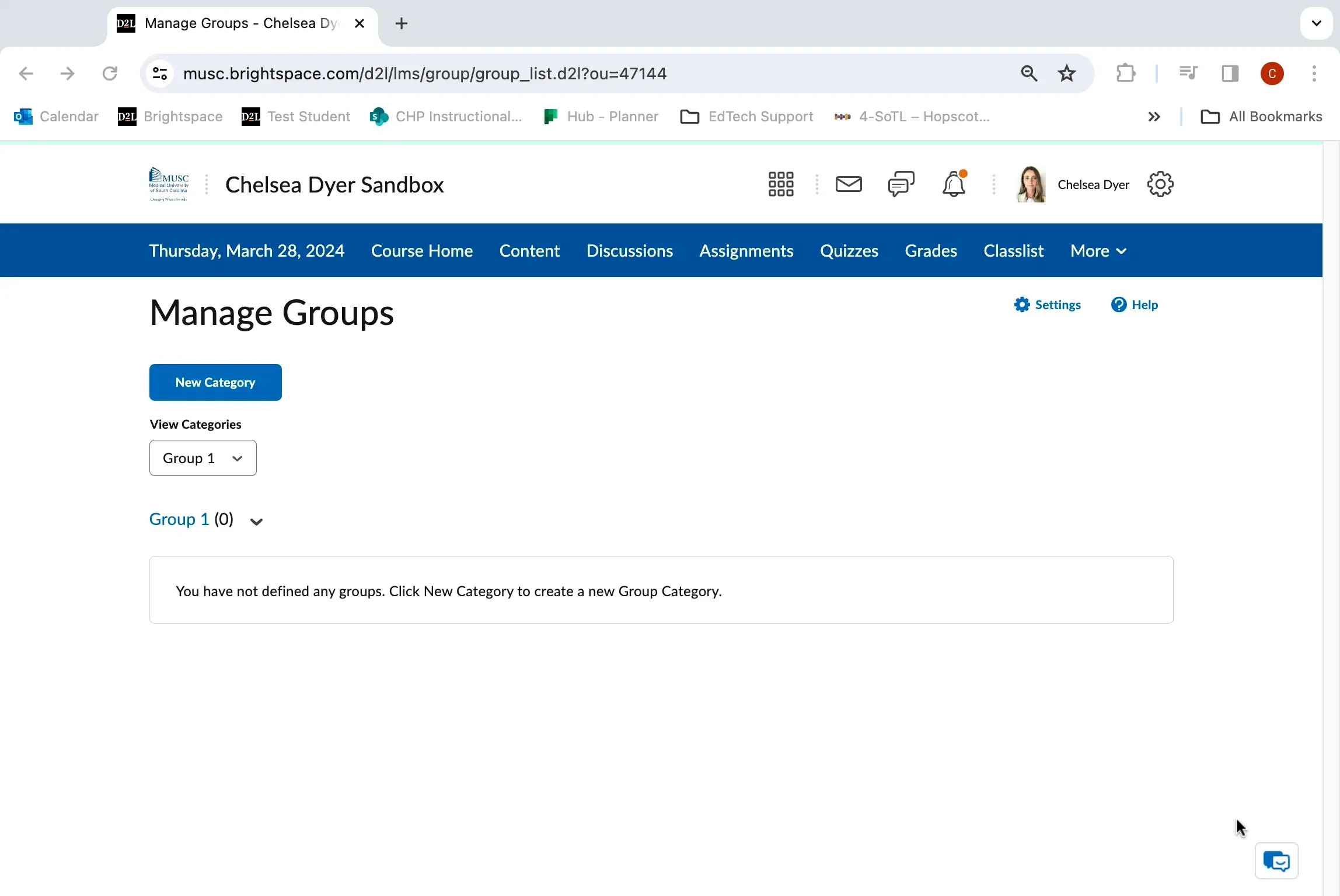 Creating Groups in Brightspace