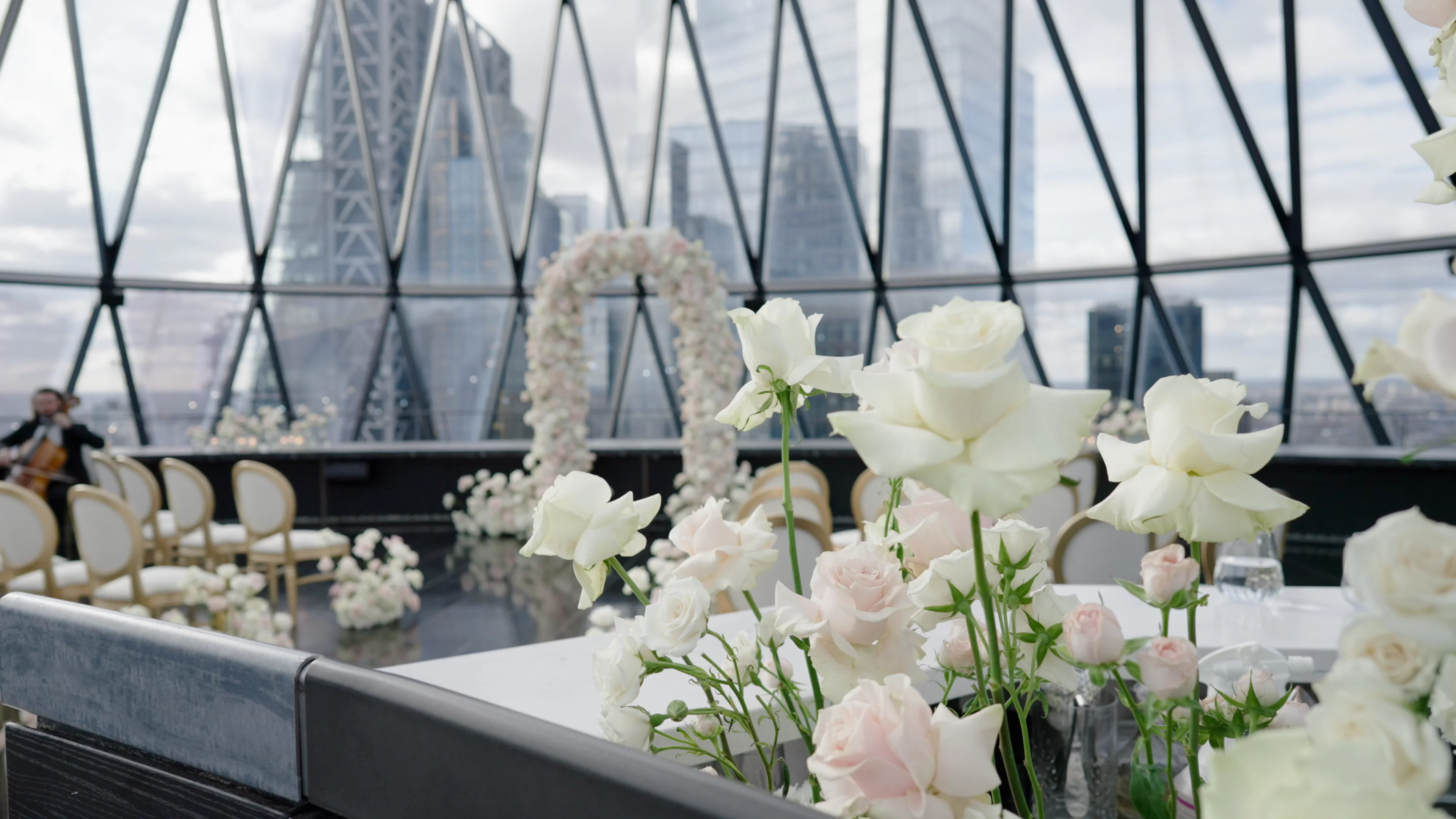 Ceremony Set-up - London Wedding at the Gherkin on Vimeo