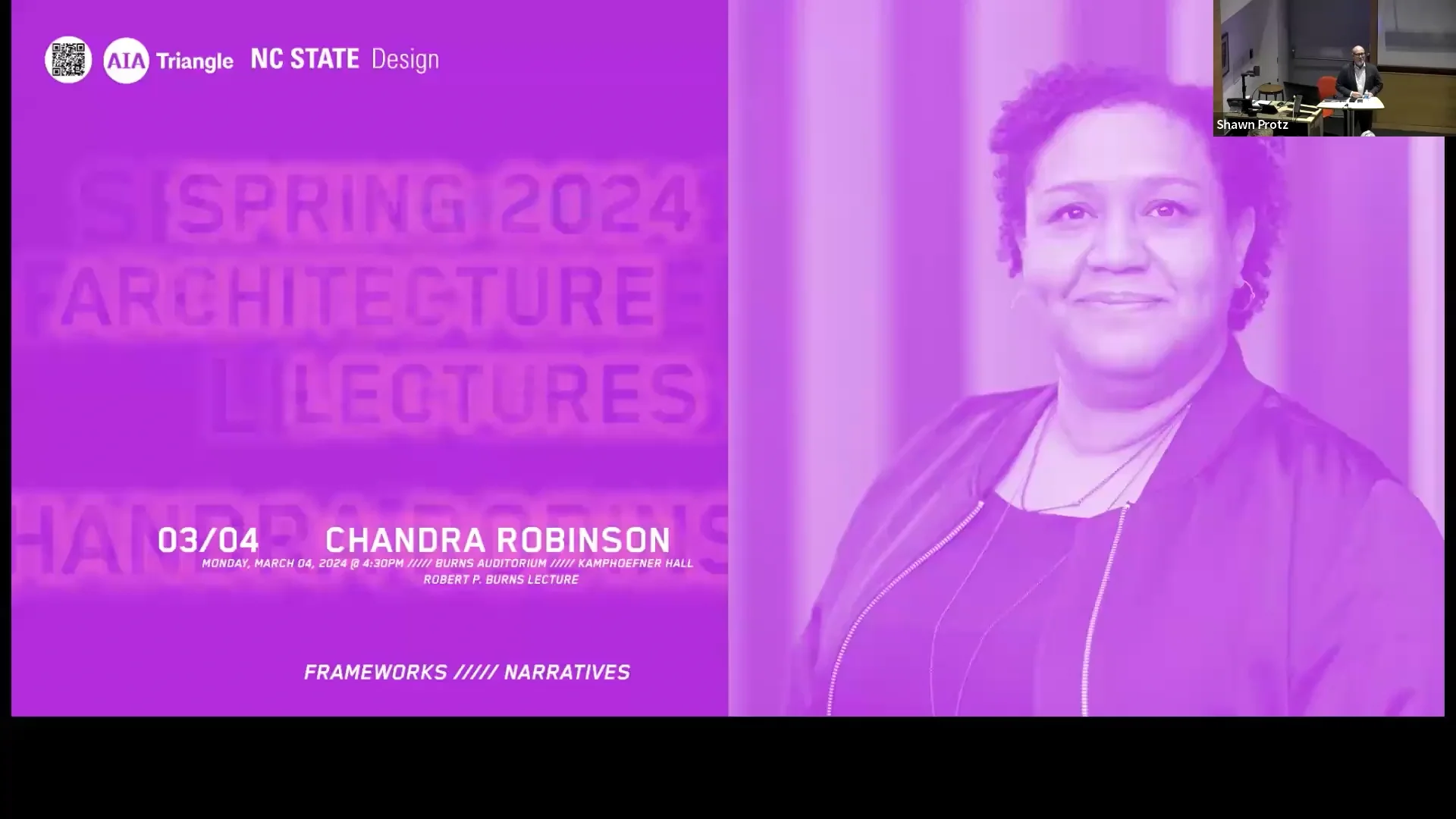 Chandra Robinson - Spring 2024 Architecture Lecture Series on Vimeo