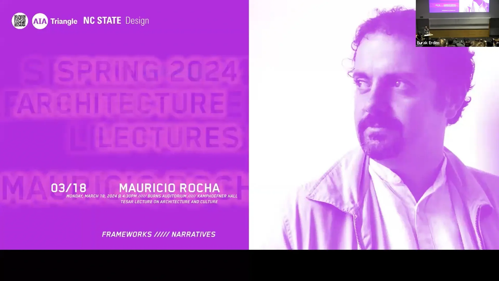 Mauricio Rocha - Spring 2024 Architecture Lecture Series