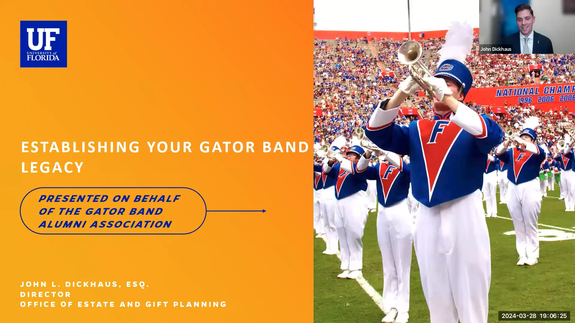 Establishing Your Gator Band Legacy - Gator Band Alumni Association ...