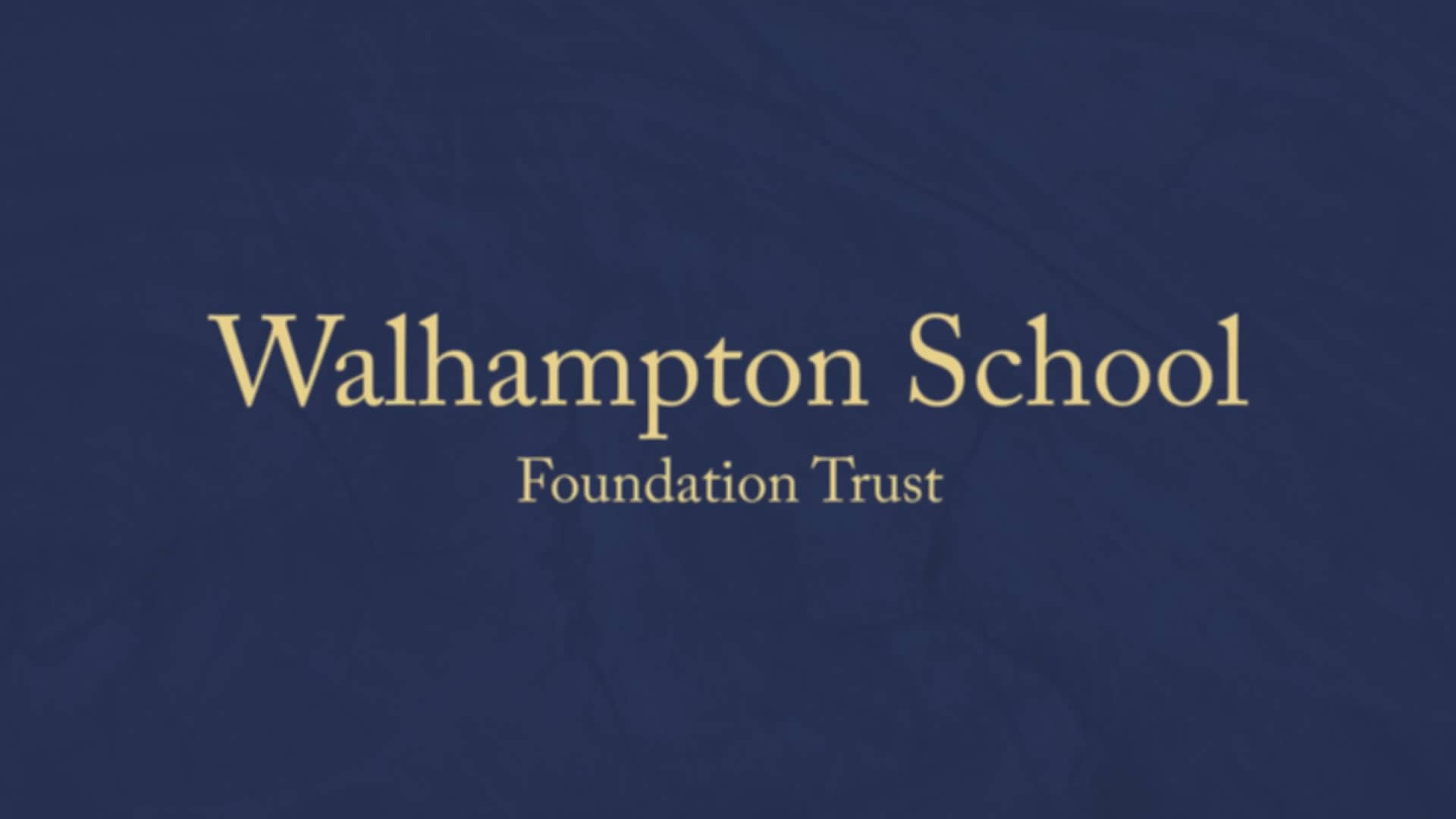 Walhampton School Foundation Trust on Vimeo