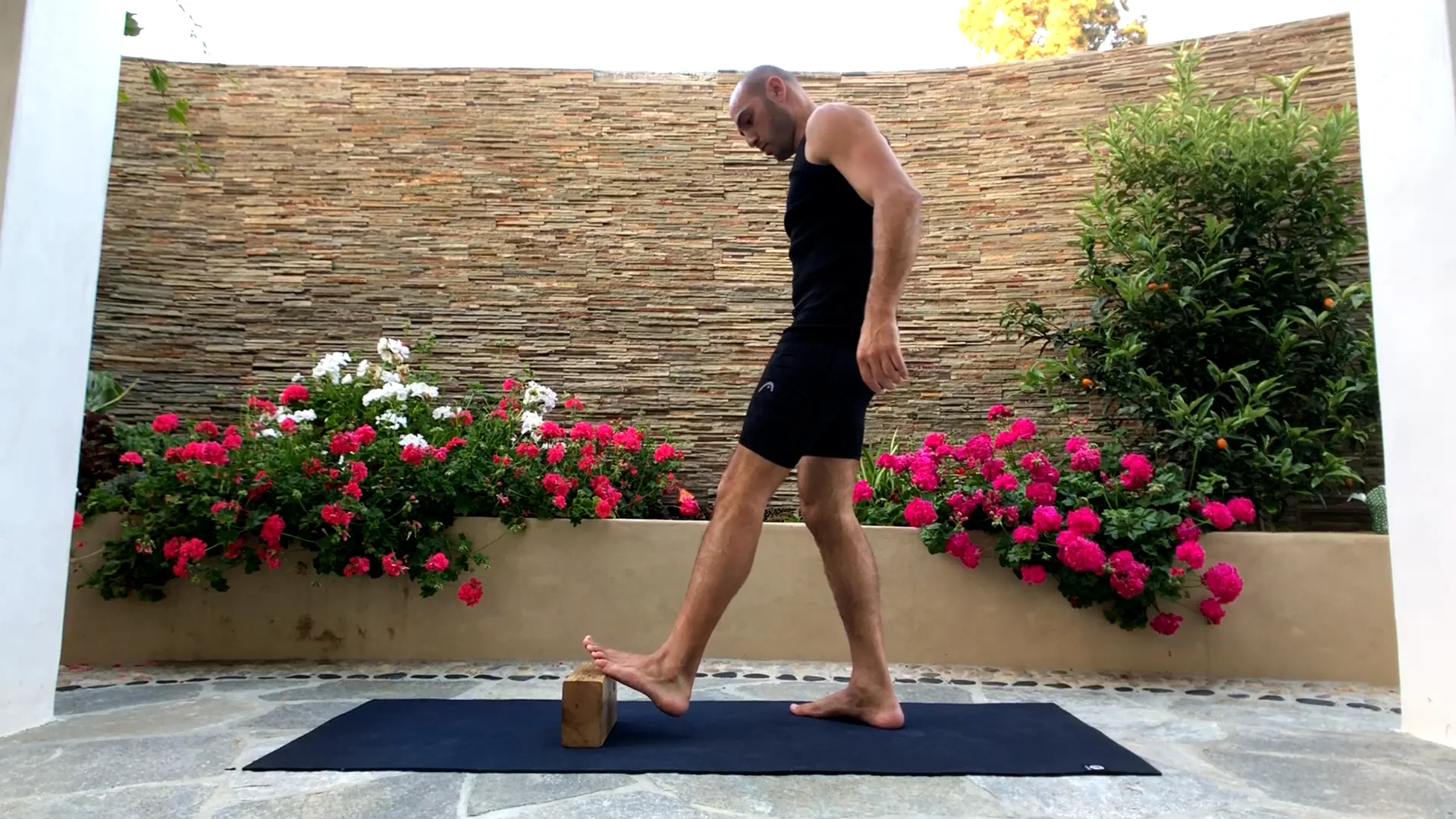 Toes Elevated Hamstring and Calf Stretch