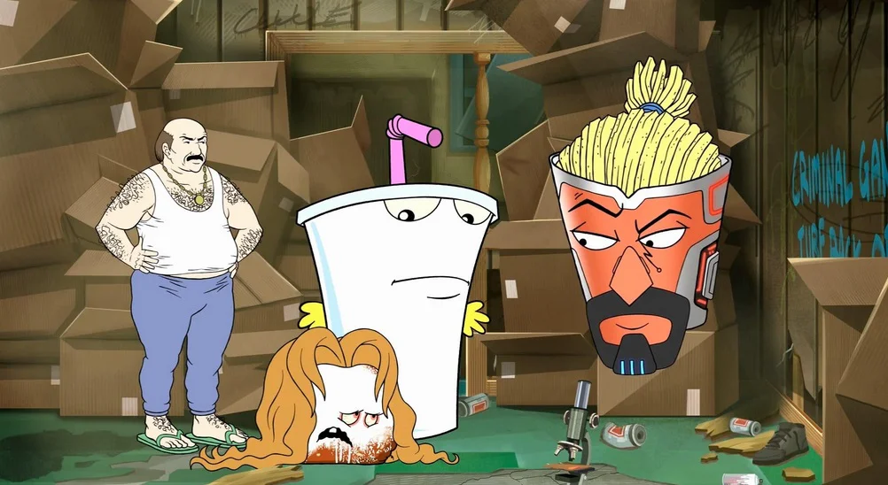 Carl Meatwad & Master Shake Both Talk About Boxes With Frylock on Vimeo