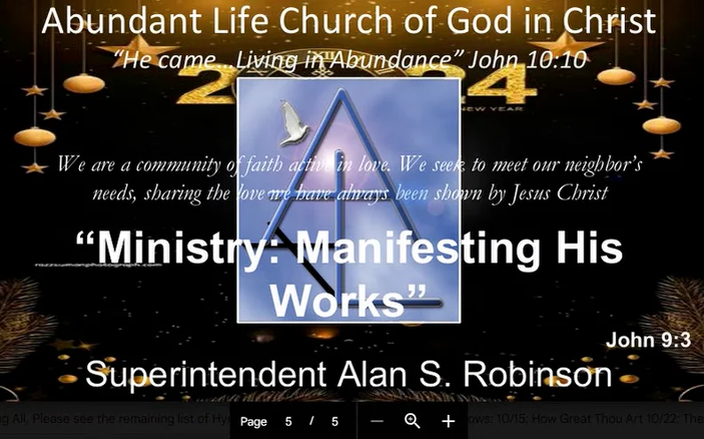 Abundant Life COGIC 3.0! Communion Sunday 4/7/2024 on Vimeo