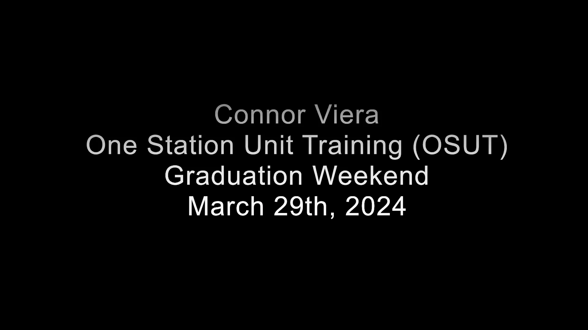 Connor Viera OSUT Graduation Weekend on Vimeo