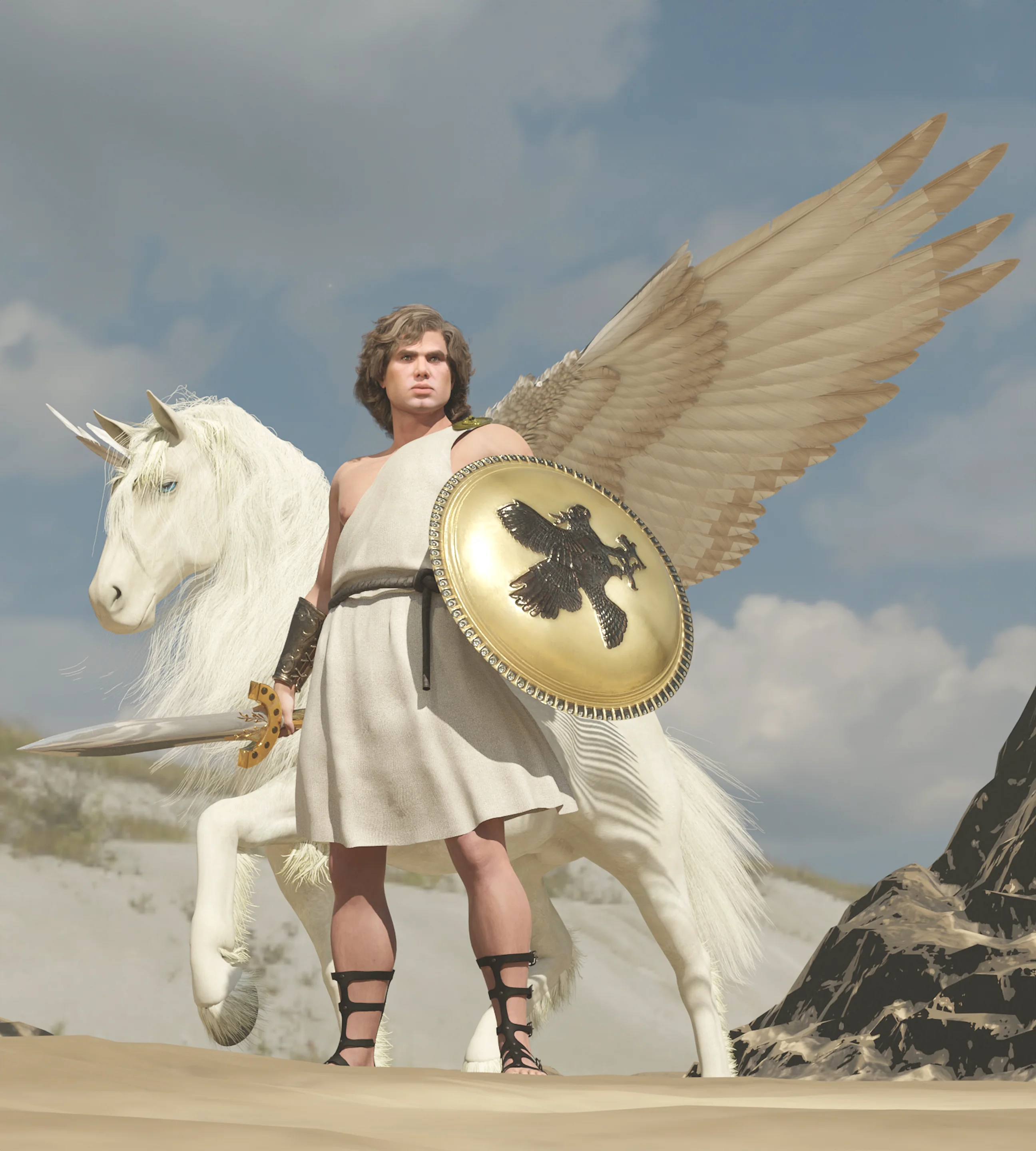 Clash of the Titans (1981) Perseus & Pegasus Character Turntable